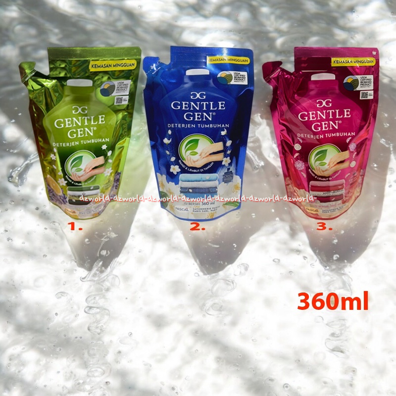 Jual Gentle Gen 360ml Detergen Tumbuhan Wangi Lembut Di Tangan Kemasan ...