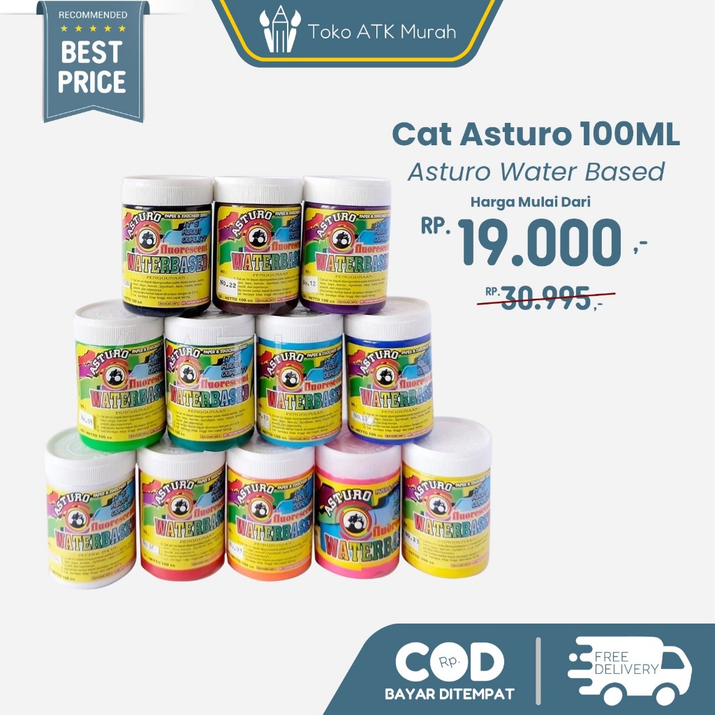Jual Cat Asturo Water Based 100ml - Cat Poster Serbaguna Untuk ...