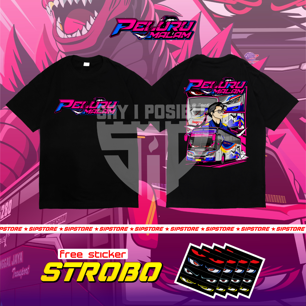 Jual ( FREE STIKER ) KAOS BIS PELURU MALAM STROBO SUMBER SELAMAT BAJU ...