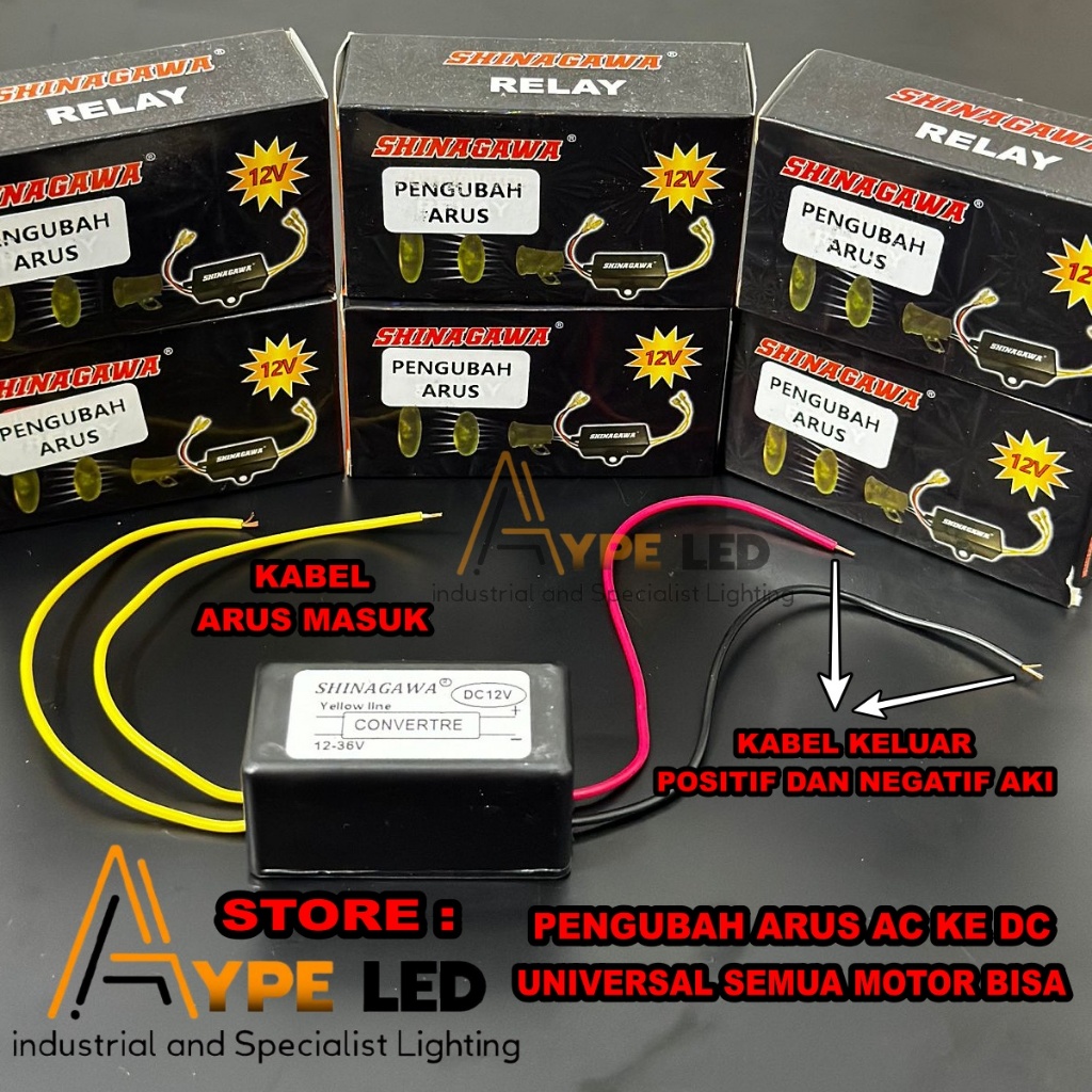 Jual ORIGINAL SHINAGAWA KONVERTER ALAT PENGUBAH ARUS LAMPU LED AC KE DC ...
