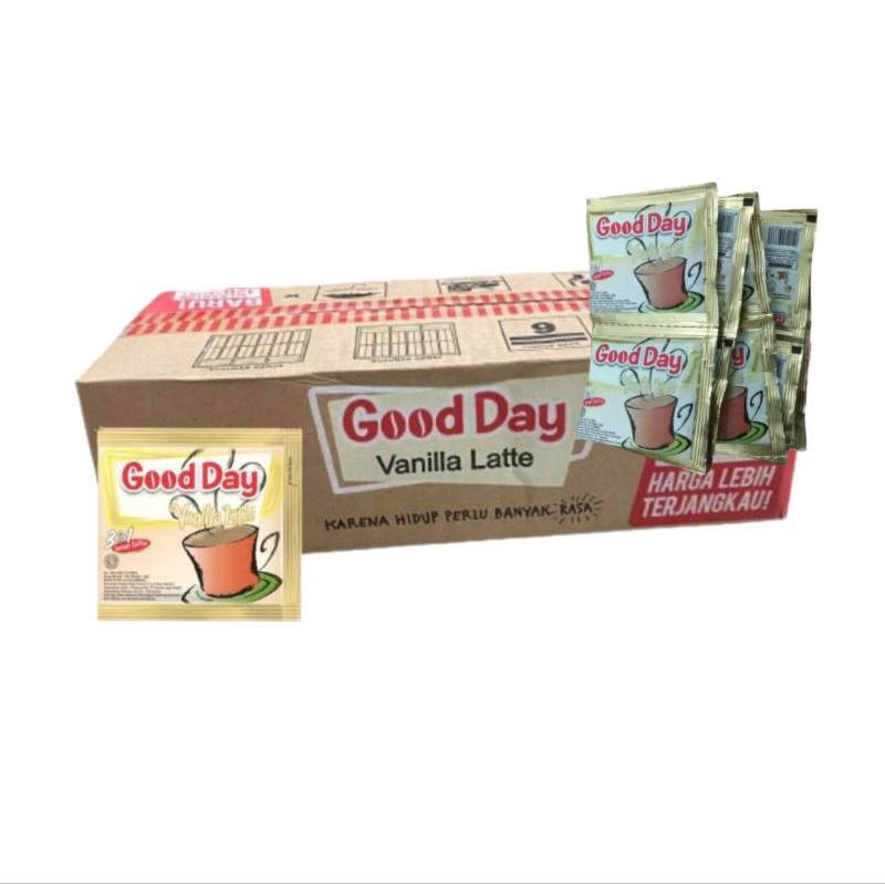 Jual Good Day Vanilla Latte Instant Coffee 3-in-1 (1 dus/12 renceng ...
