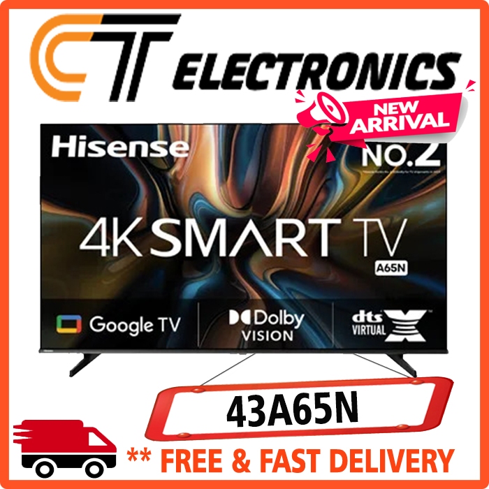 Jual HISENSE 43A65N SMART GOOGLE ANDROID TV 43 INCH UHD 4K 43A65 ...