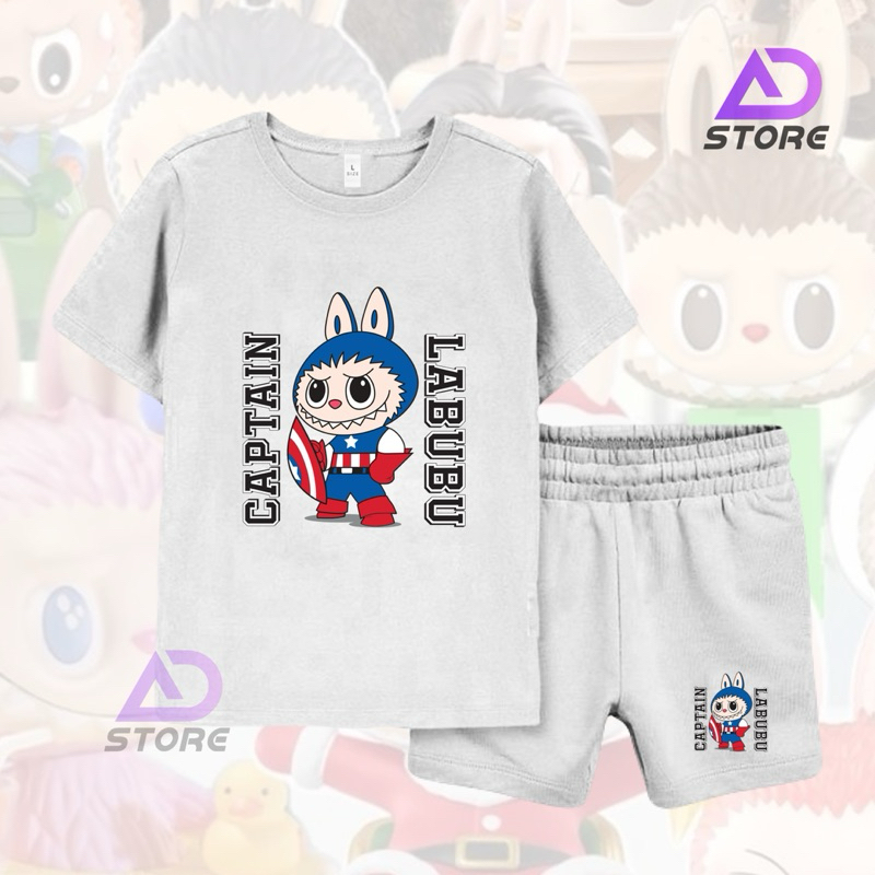 Jual Kaos Setelan anak karakter Gambar Kartun Viral Monsters Labubu ...