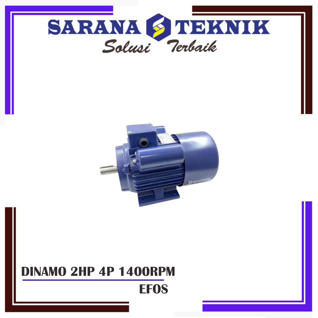 Jual DINAMO ELEKTRO MOTOR 2HP 4P 1400 RPM EFOS ORIGINAL | Shopee Indonesia