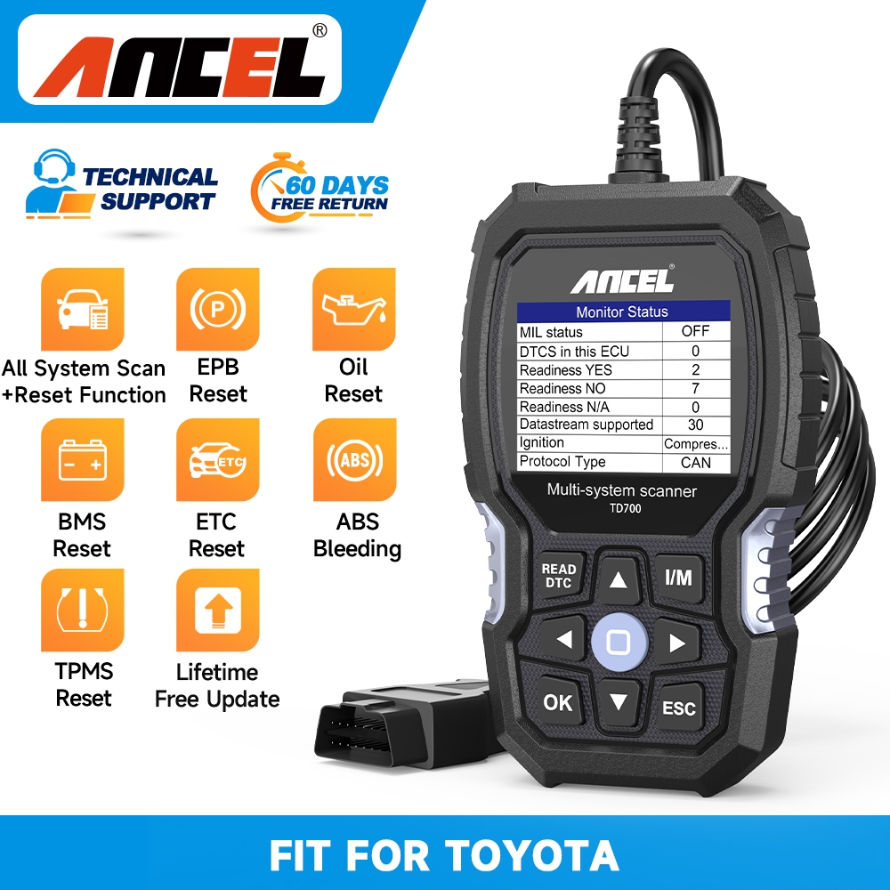 Jual ANCEL TD700 OBD2 Scanner Semua Alat Diagnostik Sistem 11 ...