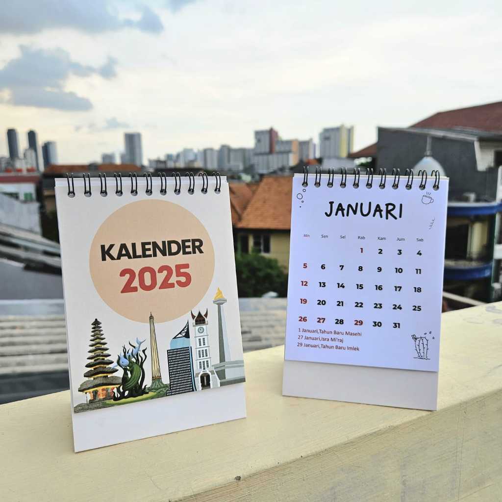 Jual Calendar Meja A6 2025 - Ukuran A6 - Kalender Meja Aesthetic ...