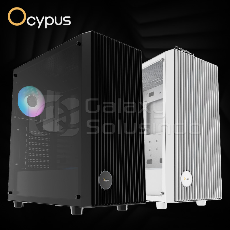 Jual OCYPUS Gamma C70 ARGB ATX Tempered Glass Gaming Case - Black White ...