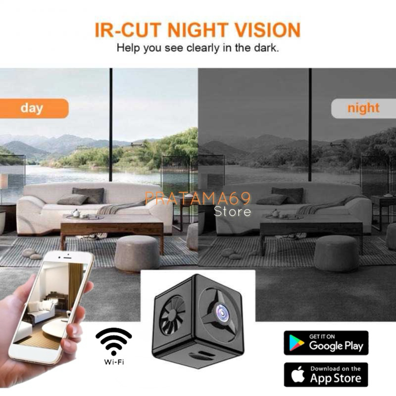 Jual Camera CCTV Mini Wifi IR Sensor Night Vision with Base - Kamera ...