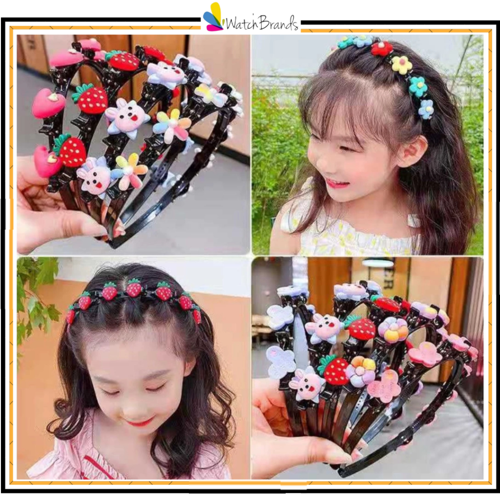 Jual WBS Bando Fashion Korea Bando Kepang Rambut Jepit Rambut 2in1 ...