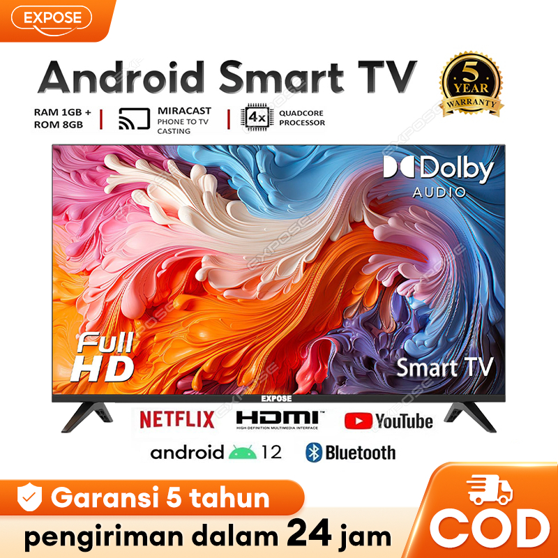 Jual Smart TV 32 Inch Android TV 32/43/50 Inch 4K With Netflix/Youtube ...