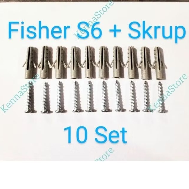 Jual Fisher S6 + Skrup (10 set) | Shopee Indonesia