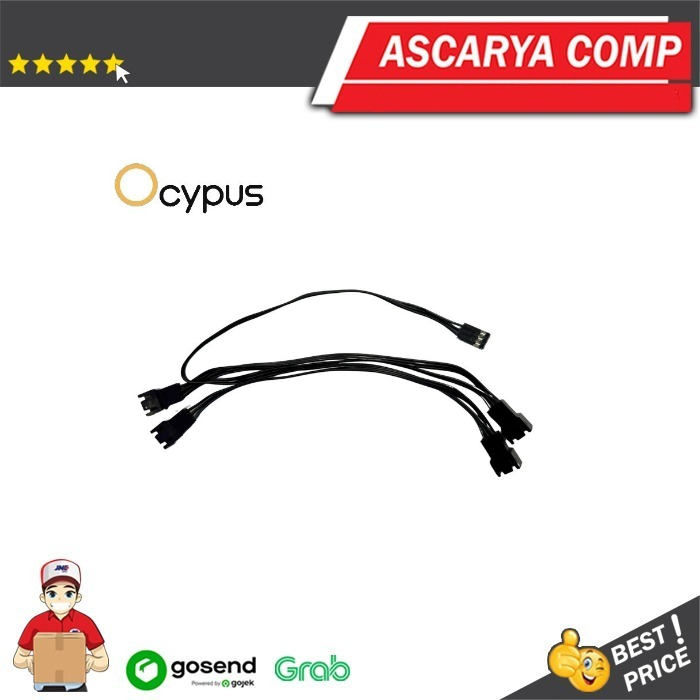 Jual Ocypus Gamma Fan Splitter 1 to 4 Power Extension Cable 3 Pin | Shopee Indonesia