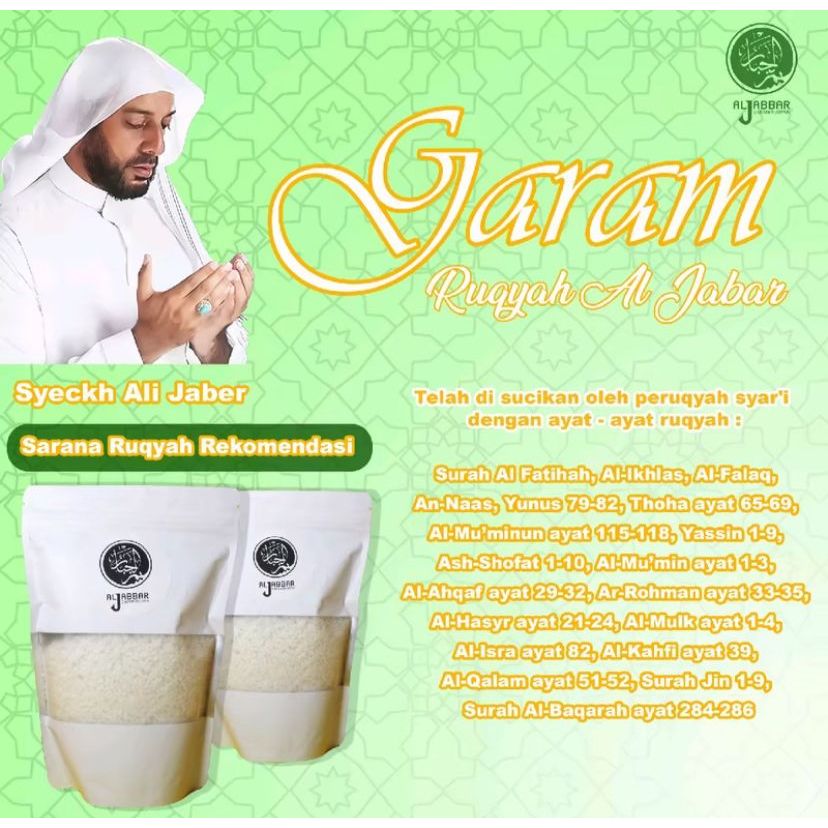 Jual Garam Ruqyah Al Jabbar 250 Gram - Untuk Pengobatan Penyakit Non ...