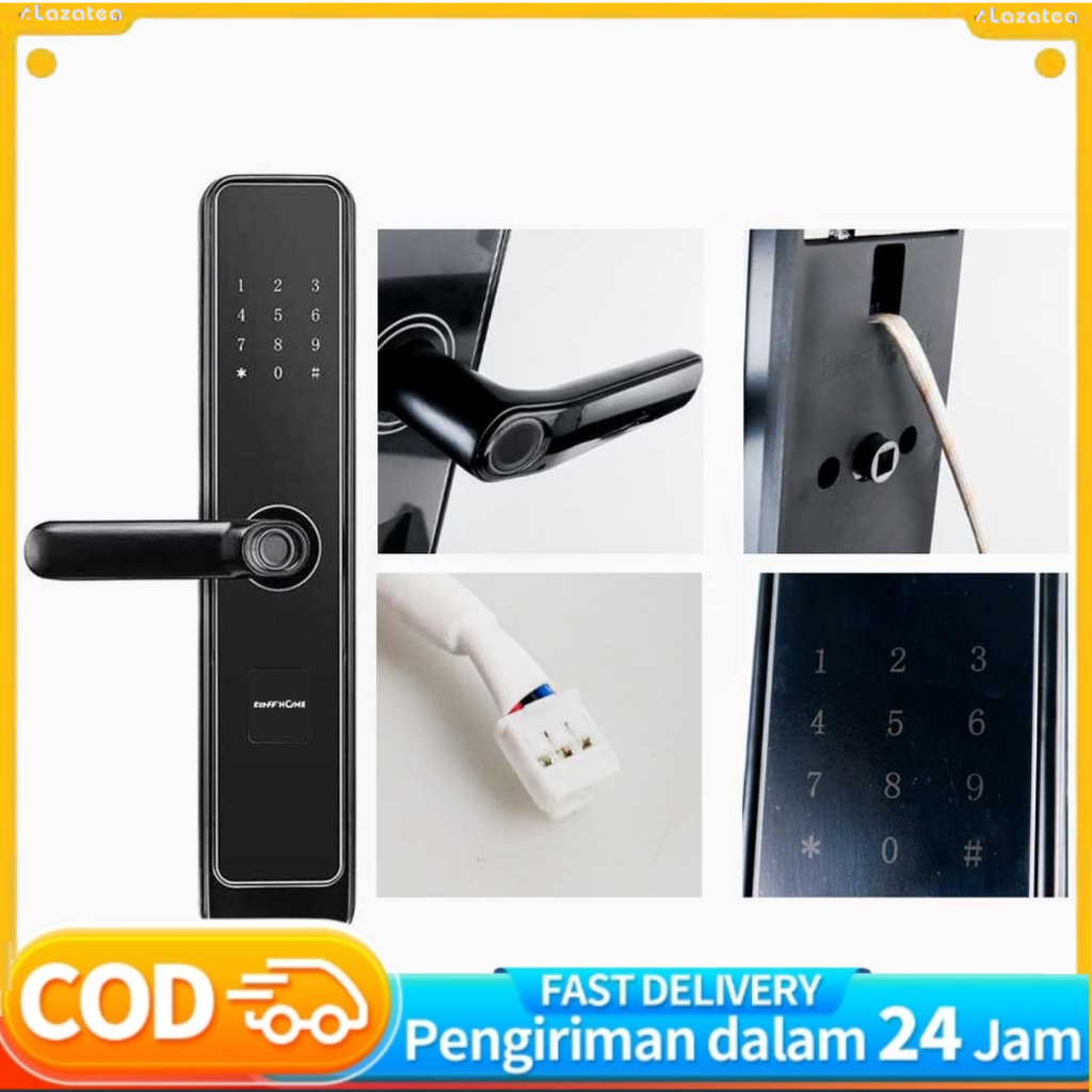 Jual Smart Door Lock Password Fingerprint Card Gagang Pintu Rumah ...