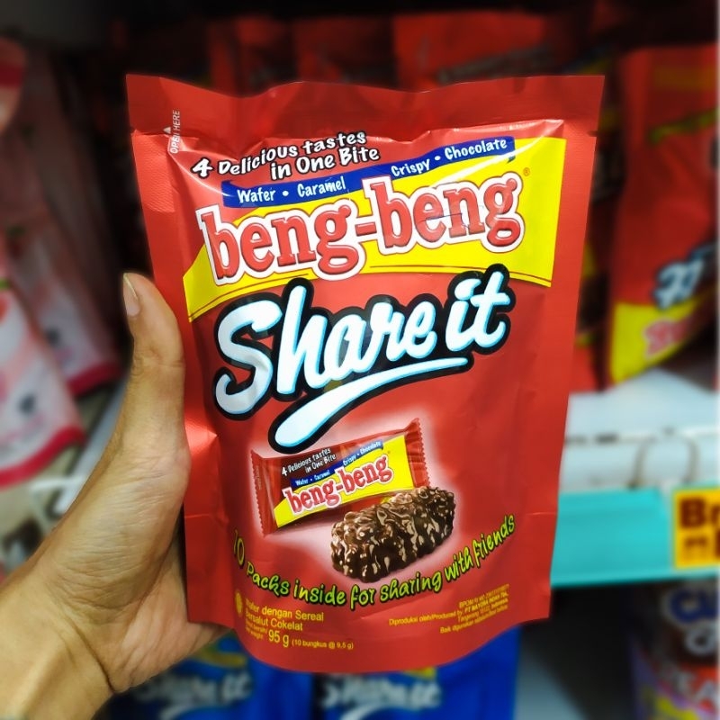 Jual Beng-Beng Wafer Chocolate Share It 10 x 95g | Shopee Indonesia