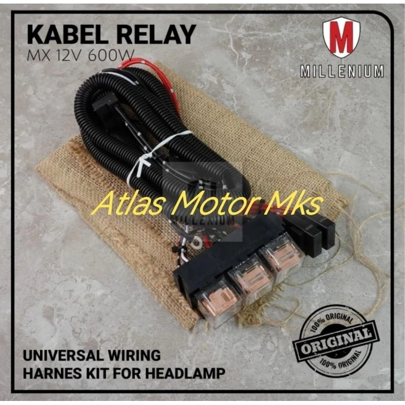 Jual KABEL RELAY SET MX NEW SERIES 3 RELAY 2 LAMPU FOR H4 UNIVERSAL ...