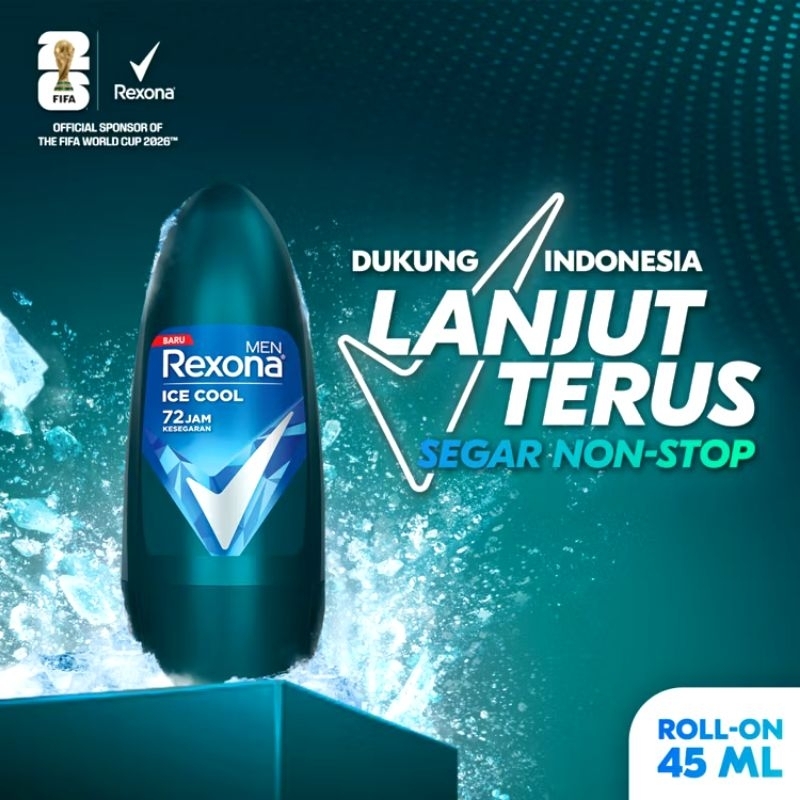 Jual Rexona Men Roll On Deodorant Antiperspirant Ice Cool Roll On 45ml | Shopee Indonesia