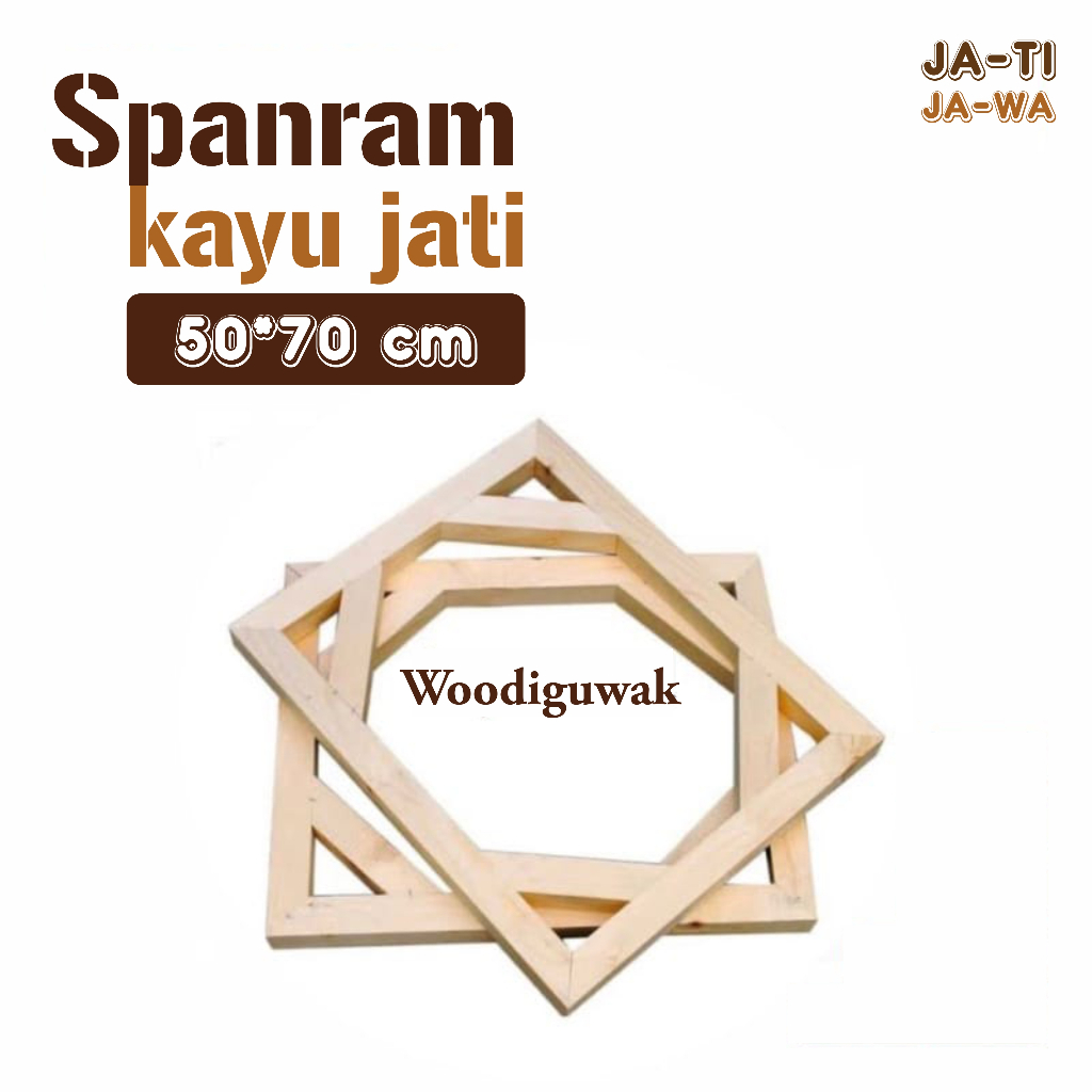 Jual Bingkai Spanram Untuk Melukis Kanvas Ukuran 50x70 cm Bahan Kayu ...