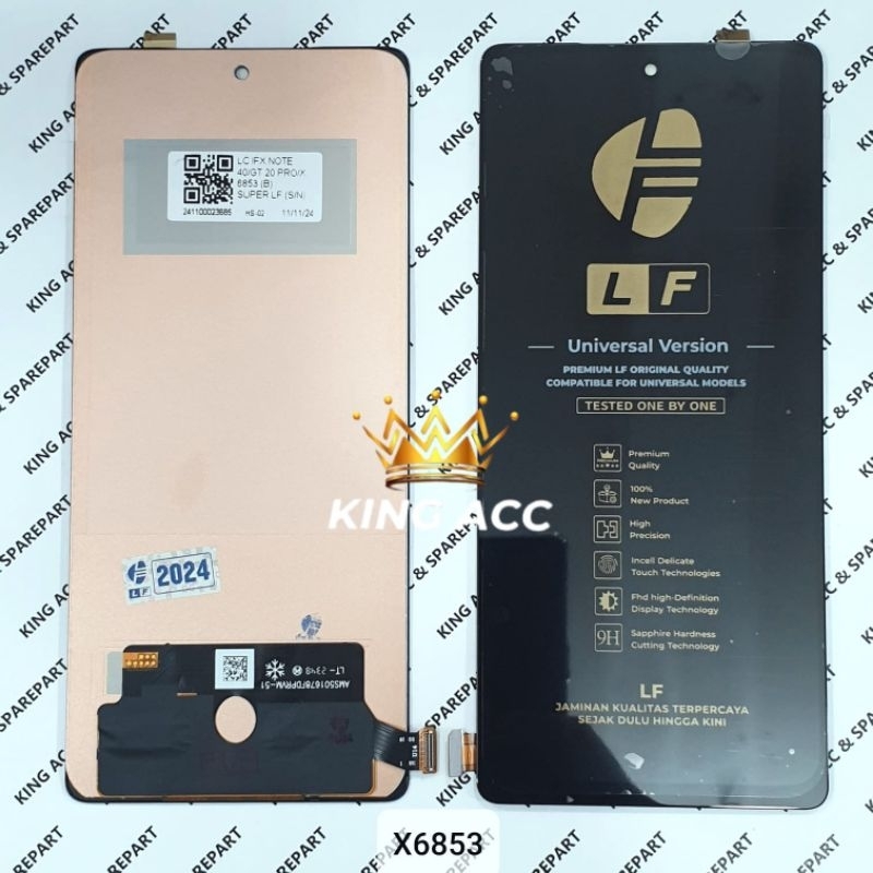 Jual LCD TOUCHSCREEN INFINIX NOTE 40 4G / X6853 / X6871 GT 20 PRO BLACK ...