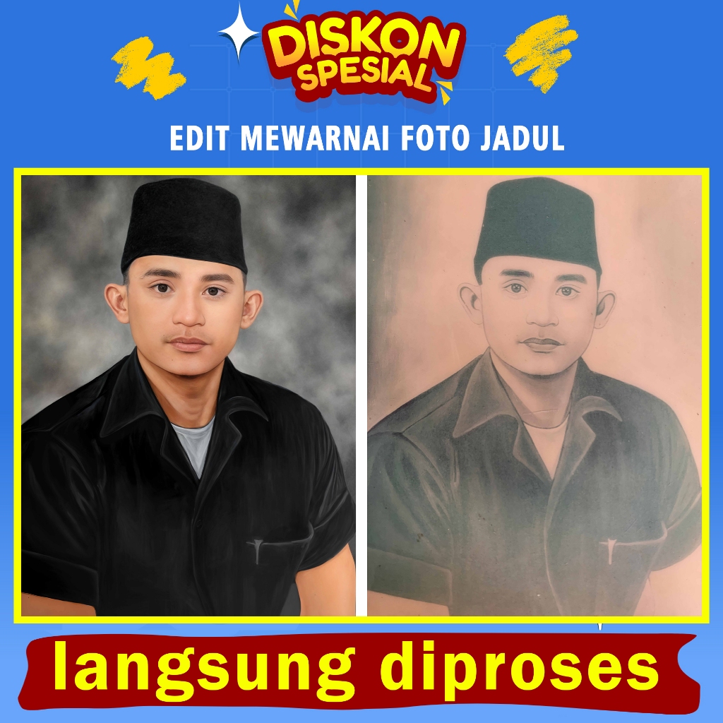Jual EDIT FOTO HITAM PUTIH MENJADI BERWARNA PROFESIONAL EDITOR ...