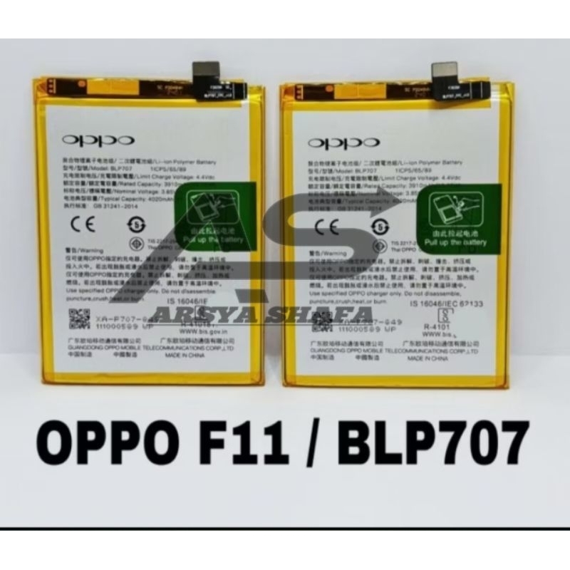Jual Baterai Batre BLP707 For Hp Oppo F11 Battery Model Kode BLP 707 ...