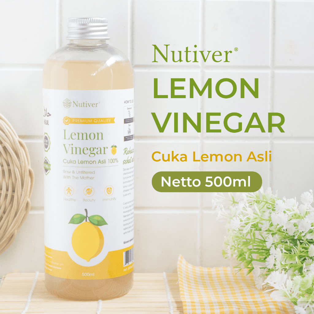 Jual NUTIVER Cuka Lemon Murni 500ml / Lemon Cider Vinegar | Shopee ...
