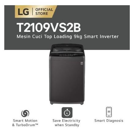 Jual Mesin Cuci LG T2109VS2B 9 KG Smart Inverter Top Loading (Depok dan ...