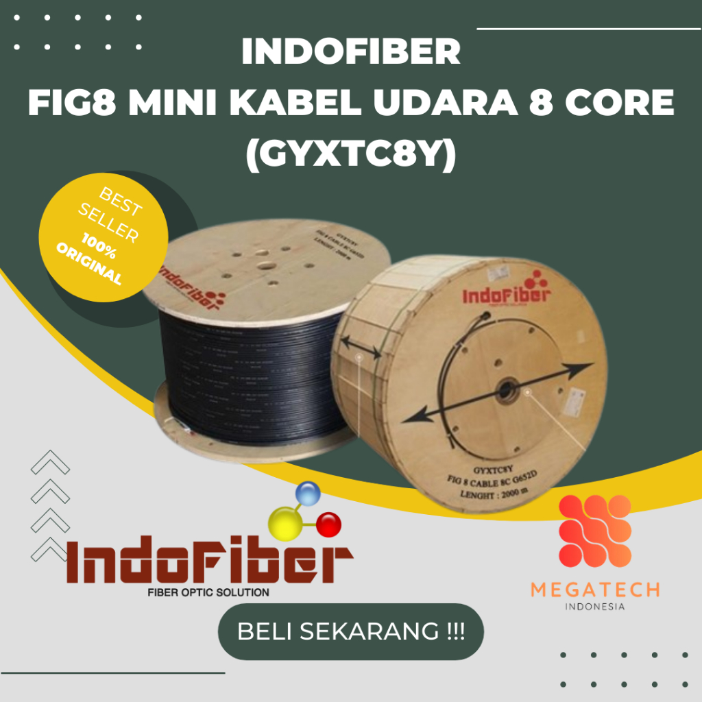 Jual INDOFIBER FIG8 MINI Kabel udara 8 CORE (GYXTC8Y) | Shopee Indonesia