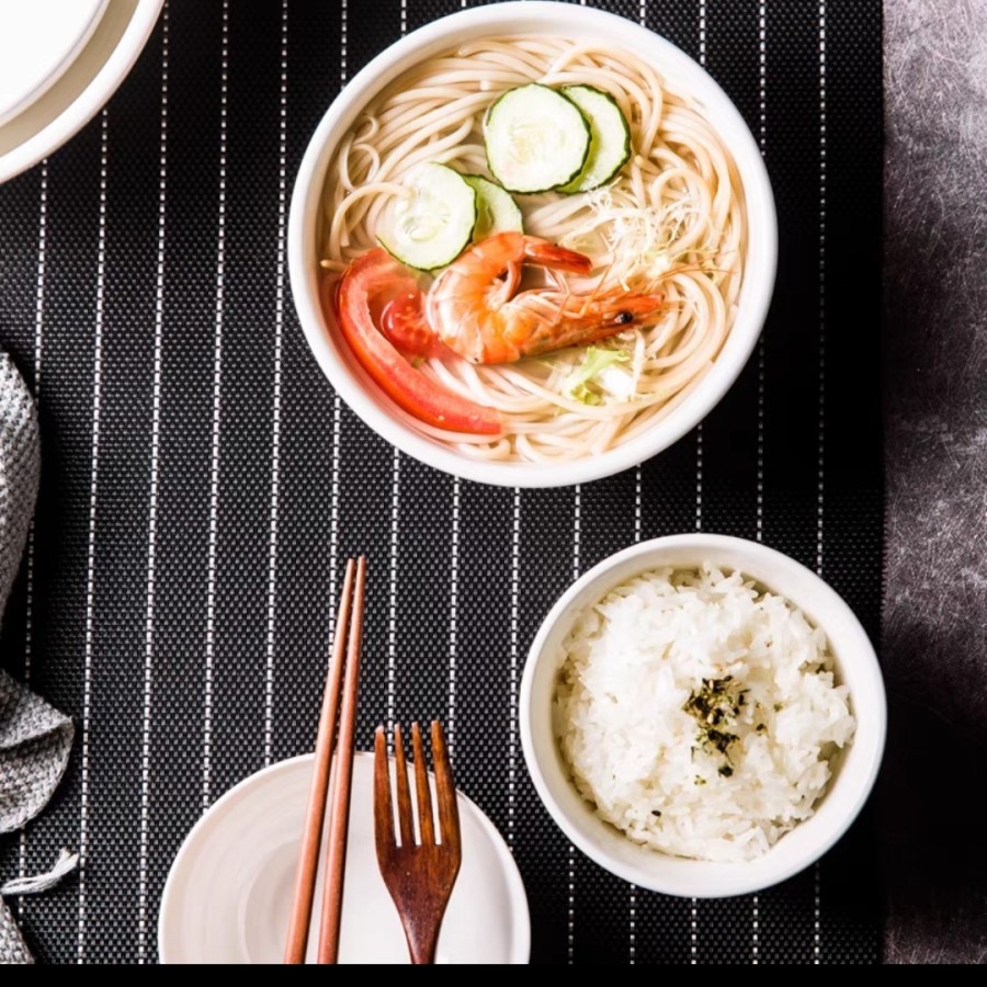 Jual Mangkuk Makan Nasi Sup Putih Polos Restoran Hotel Piring Keramik ...