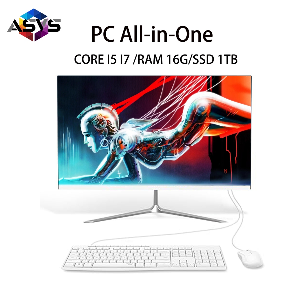 Jual ASVS Komputer PC All-in-One Baru,Intel Core i5/i7,RAM 16G,SSD 128GB/256G/512G+HDD 500G,Full ...