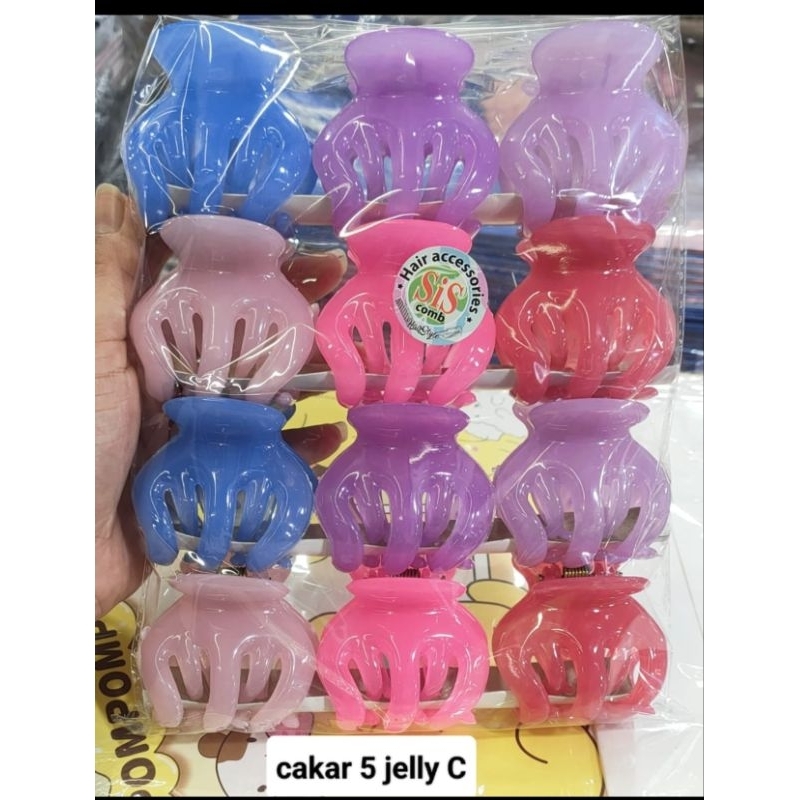 Jual 12 pcs jedai jelly gigi 5 jepit rambut gigi 5 grosir | Shopee Indonesia
