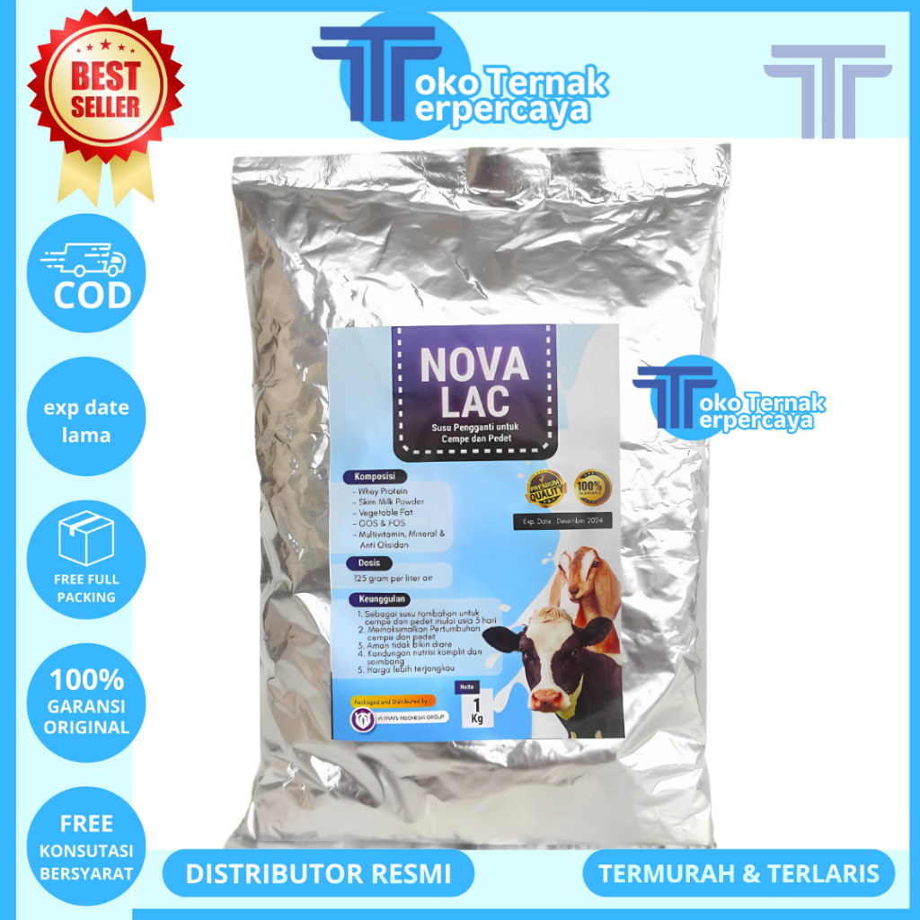 Jual NOVA LAC - Novalac Susu Pengganti Induk Anak Sapi Kambing Anti ...