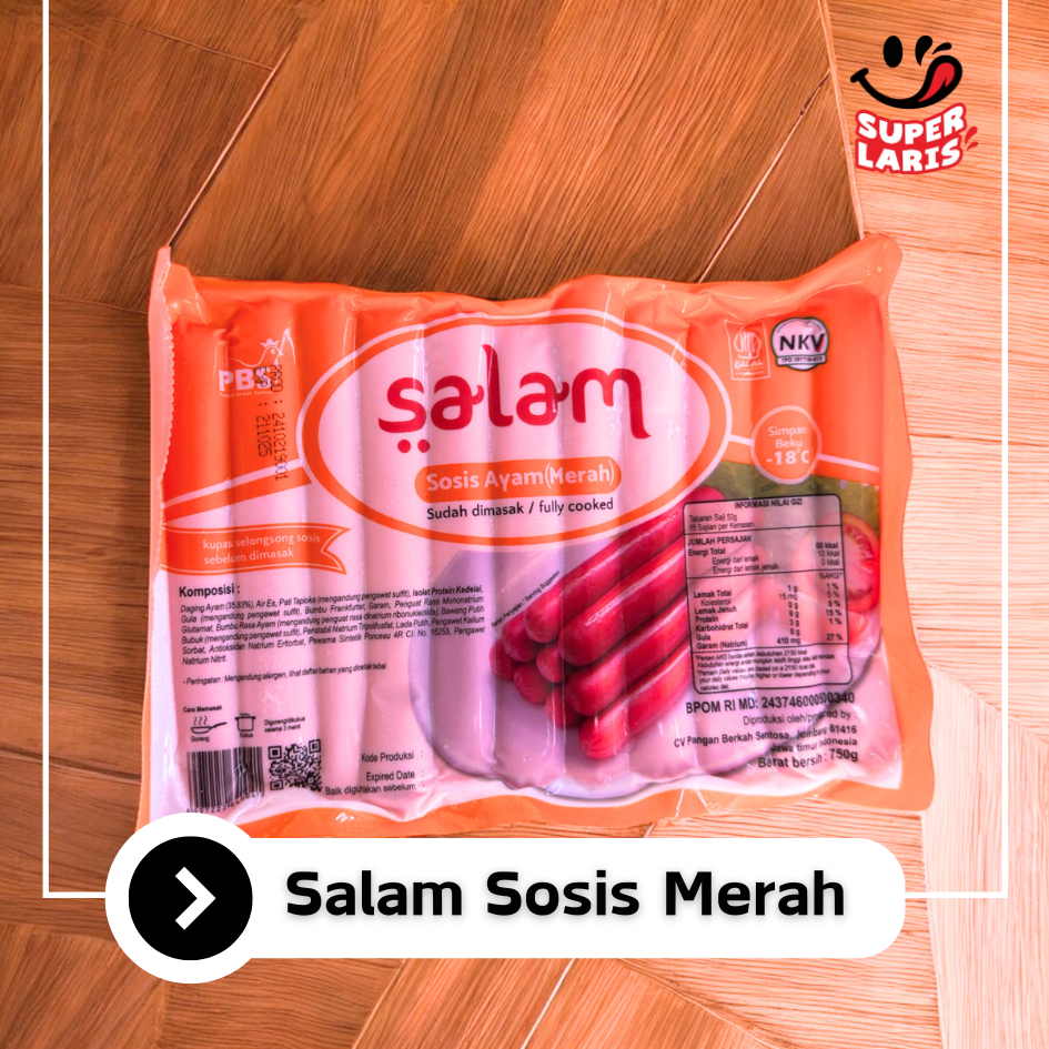 Jual Sosis Merah / Sosis Salam Merah / Sosis Ayam 750gram | Shopee ...