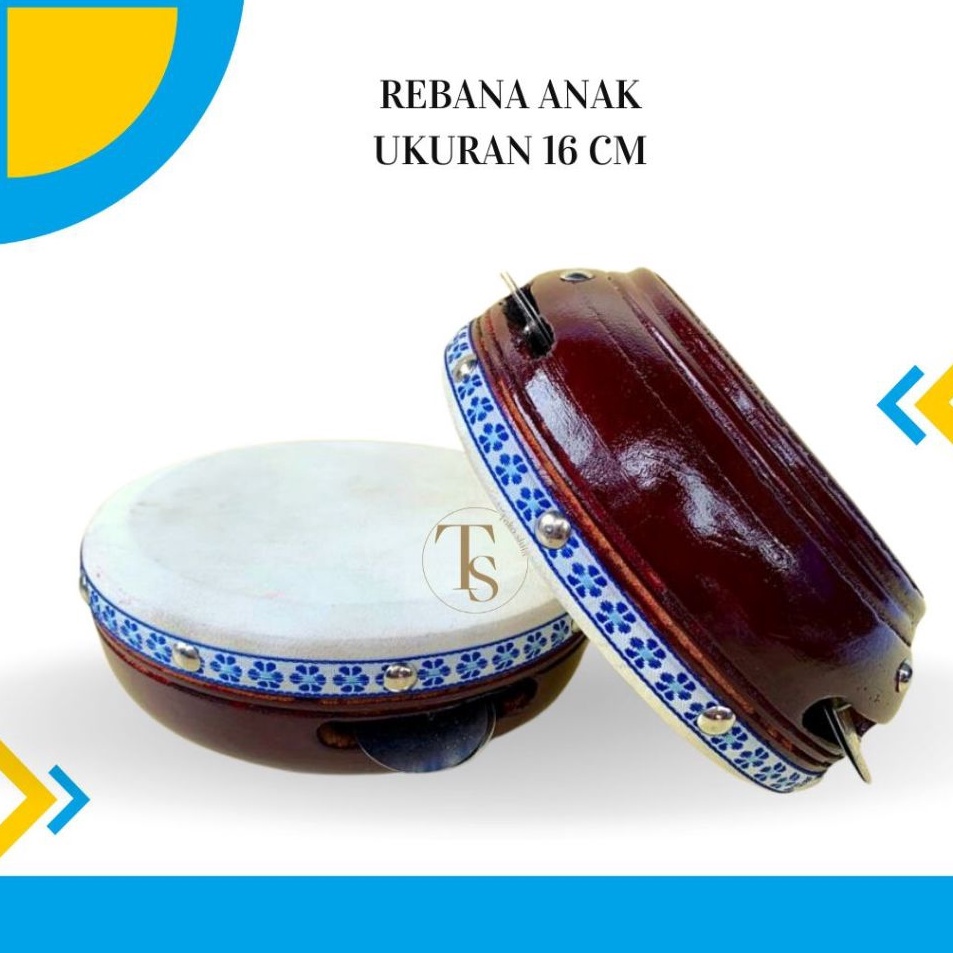 Jual Super Aman Rebana mainan anakukuran 16 cm Alat hadroh Alat musik ...