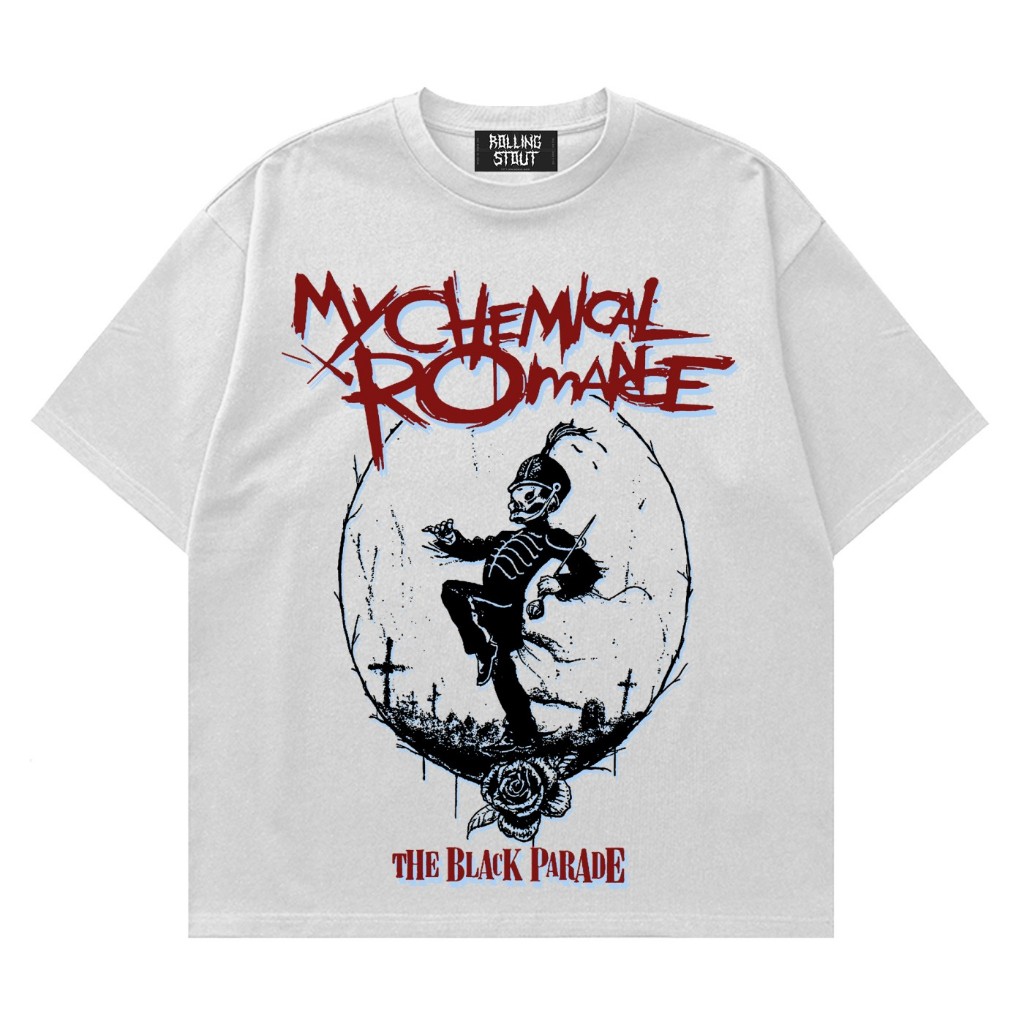 Jual Rollingstout - My Chemical Romance White MCR putih | KAOS BAND | BAJU MUSIK METAL ROCK ...