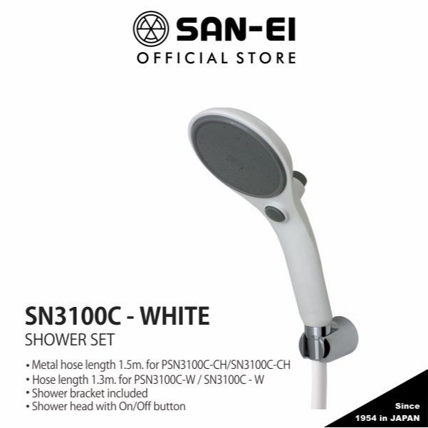 Jual SAN-EI - SN3100C - WHITE Shower Set | Hand Shower | Shower Tangan | Shopee Indonesia