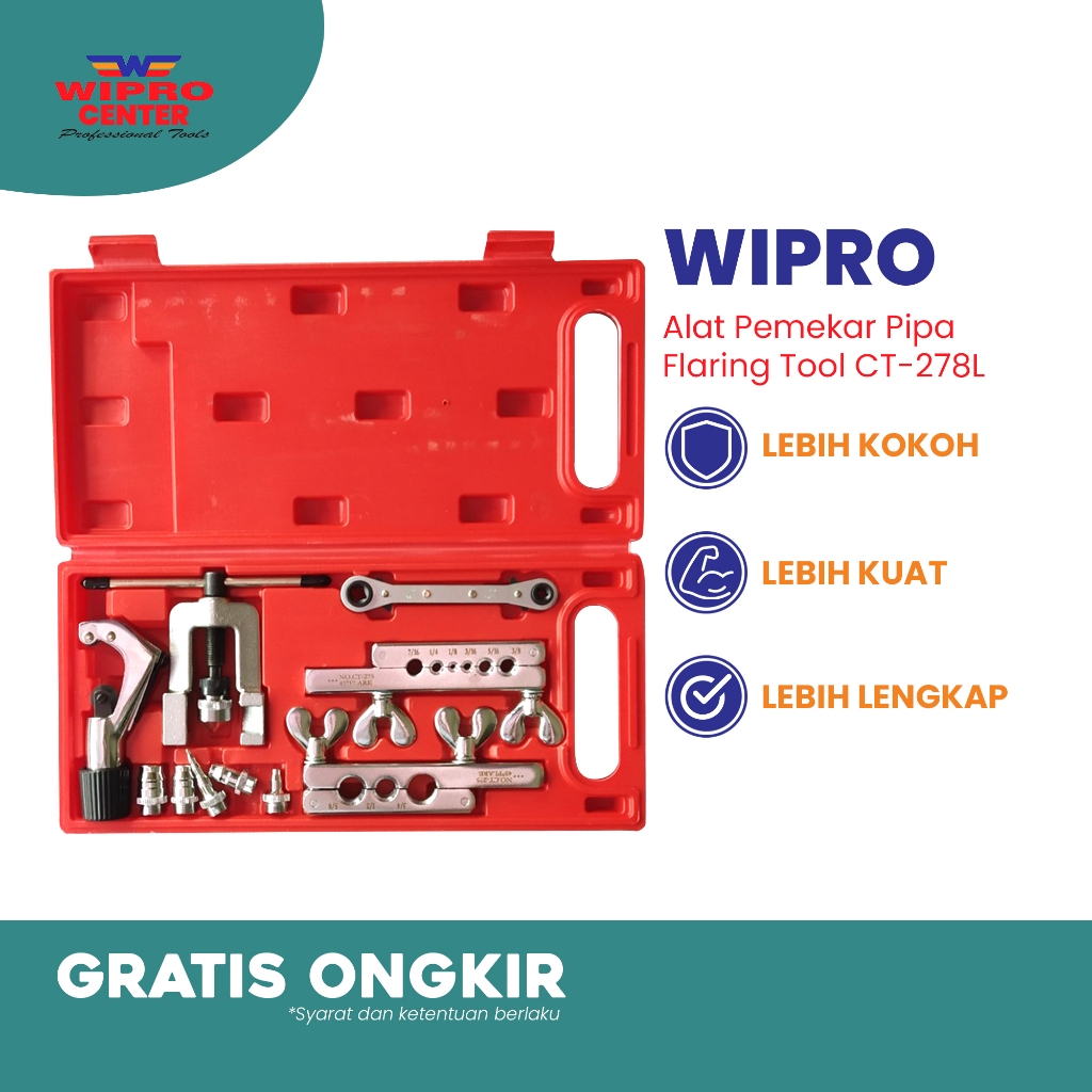 Jual WIPRO CT-278L Flaring Tool Komplit / Alat Pemekar Pipa | Shopee ...
