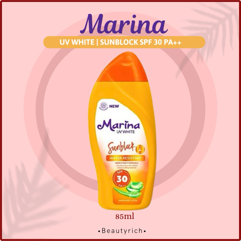 Jual Marina Uv White Sunblock Spf 30 PA++ 85ml | Shopee Indonesia