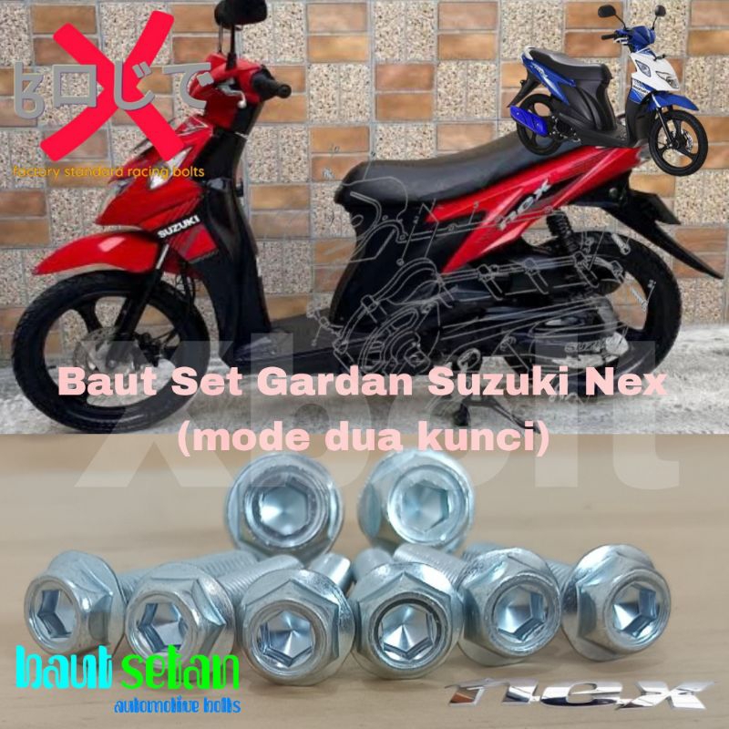 Jual Baut Set Gardan Suzuki Nex (mode dua kunci) | Shopee Indonesia
