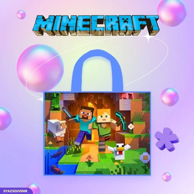 Jual tas ultah minecraft goodiebag new | Shopee Indonesia