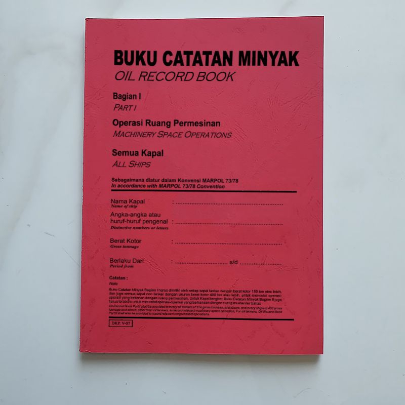 Jual Buku Catatan Minyak (OIL RECORD BOOK) Part I | Shopee Indonesia