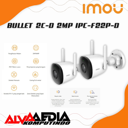 Jual CAMERA IMOU WIRELESS BULLET 2C-D 2mp IPC-F22P-D | CCTV IMOU BULLET 2C-D 2mp IPC-F22P-D ...