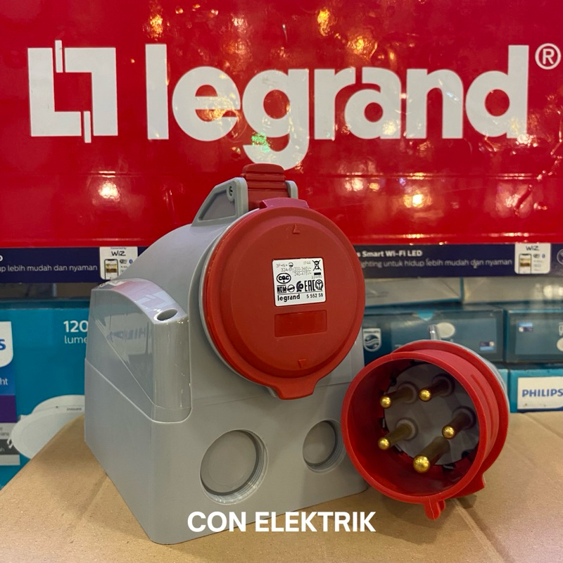 Jual Legrand Surface Mounting / Wall Socket 5 552 59 Ip44 32 Ampere 5 ...