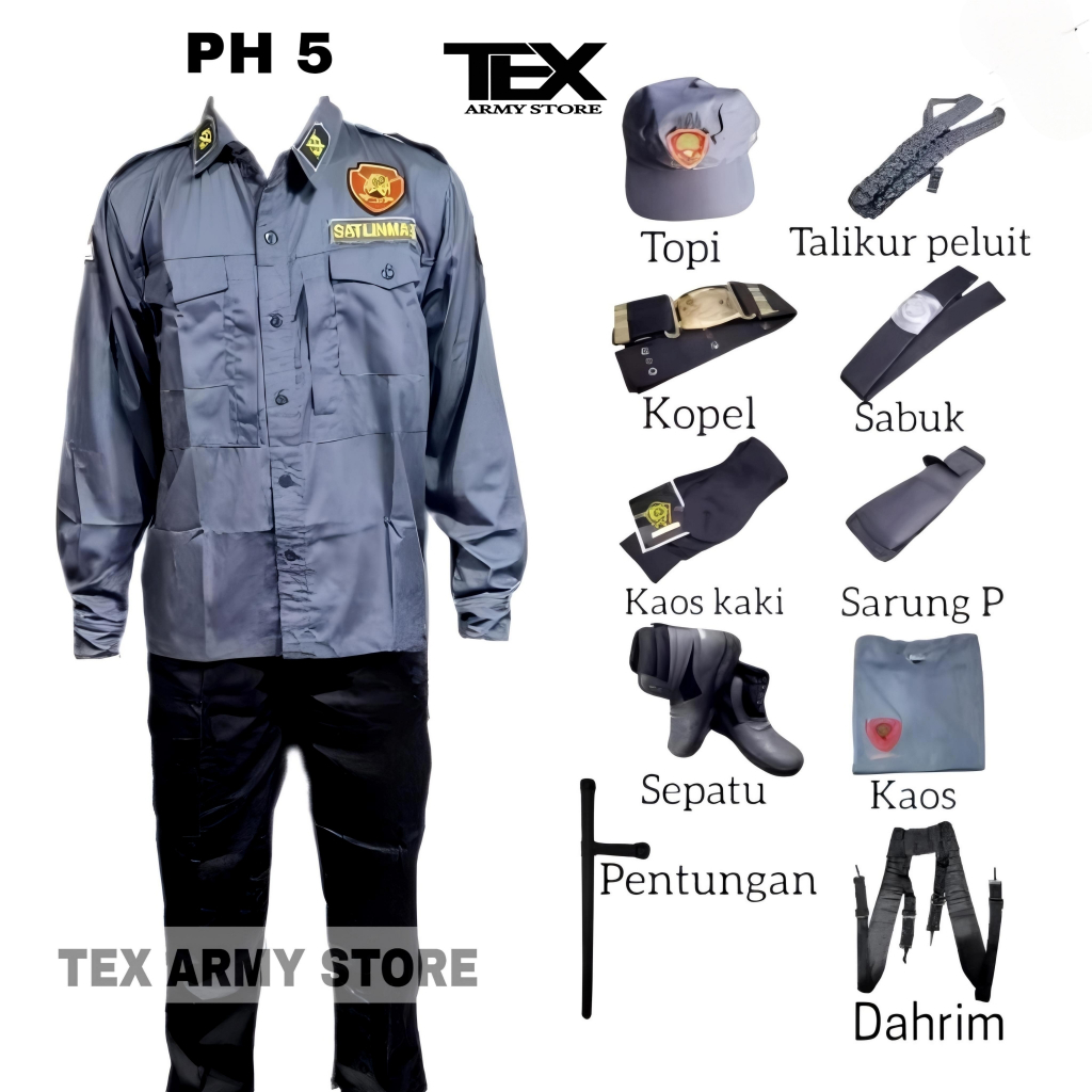 Jual SERAGAM LINMAS SATLINMAS { PAKET LENGKAP}BAJU LINMAS SERAGAM ...