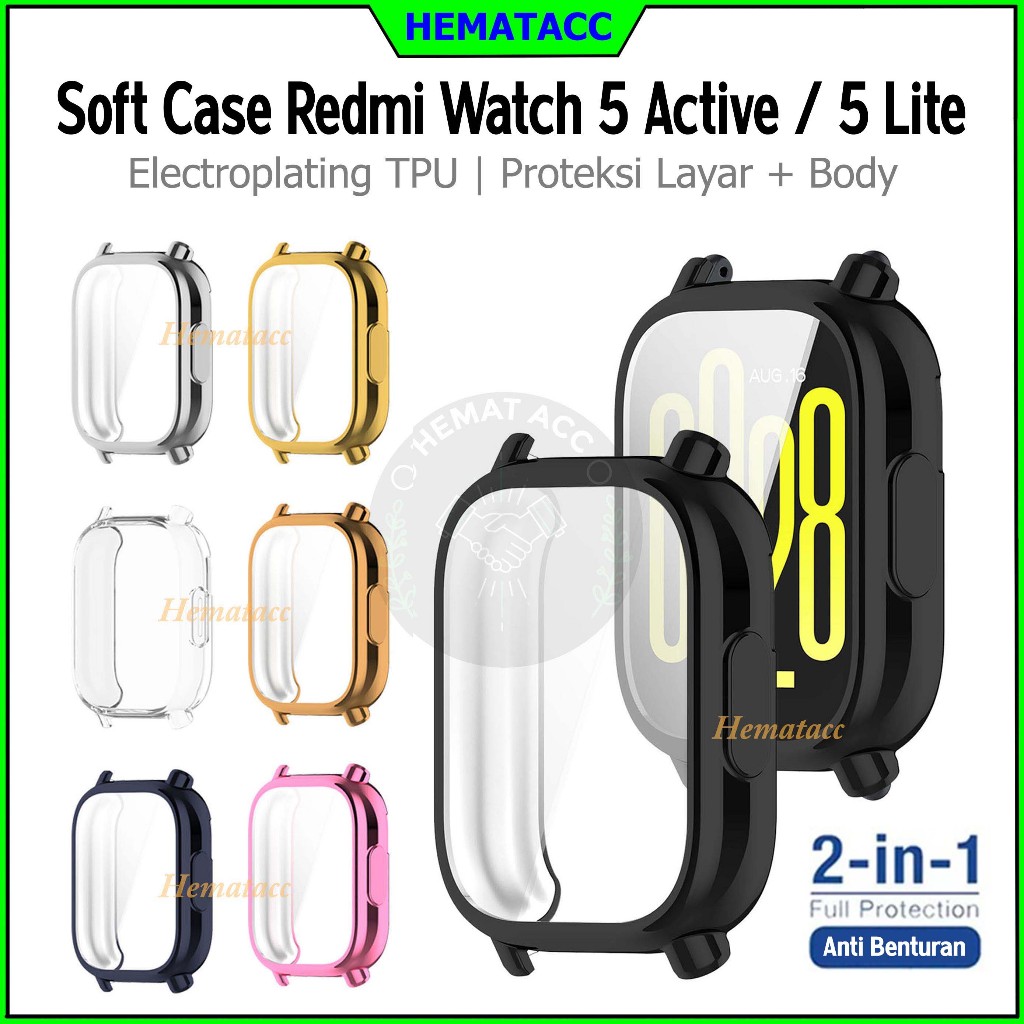 Jual Soft Case Redmi Watch 5 Active / 5 Lite Bumper Case Xiaomi Redmi ...