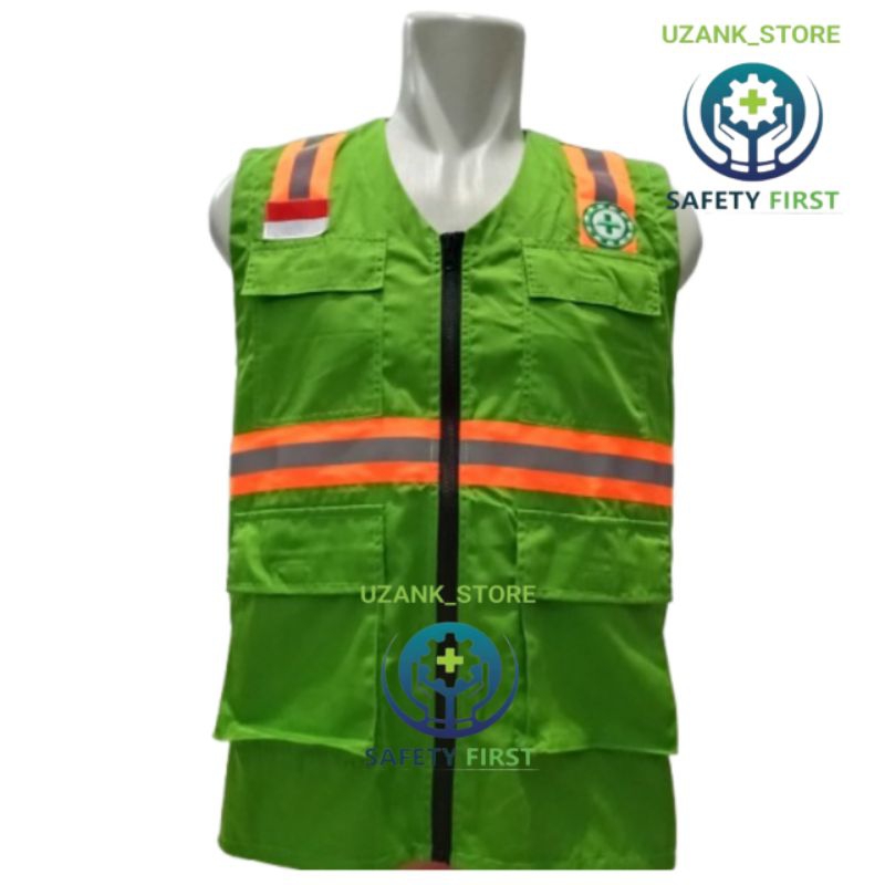 Jual [ FREE LOGO SAFETY & BENDERA ] Rompi Safety, Rompi Safety Proyek ...