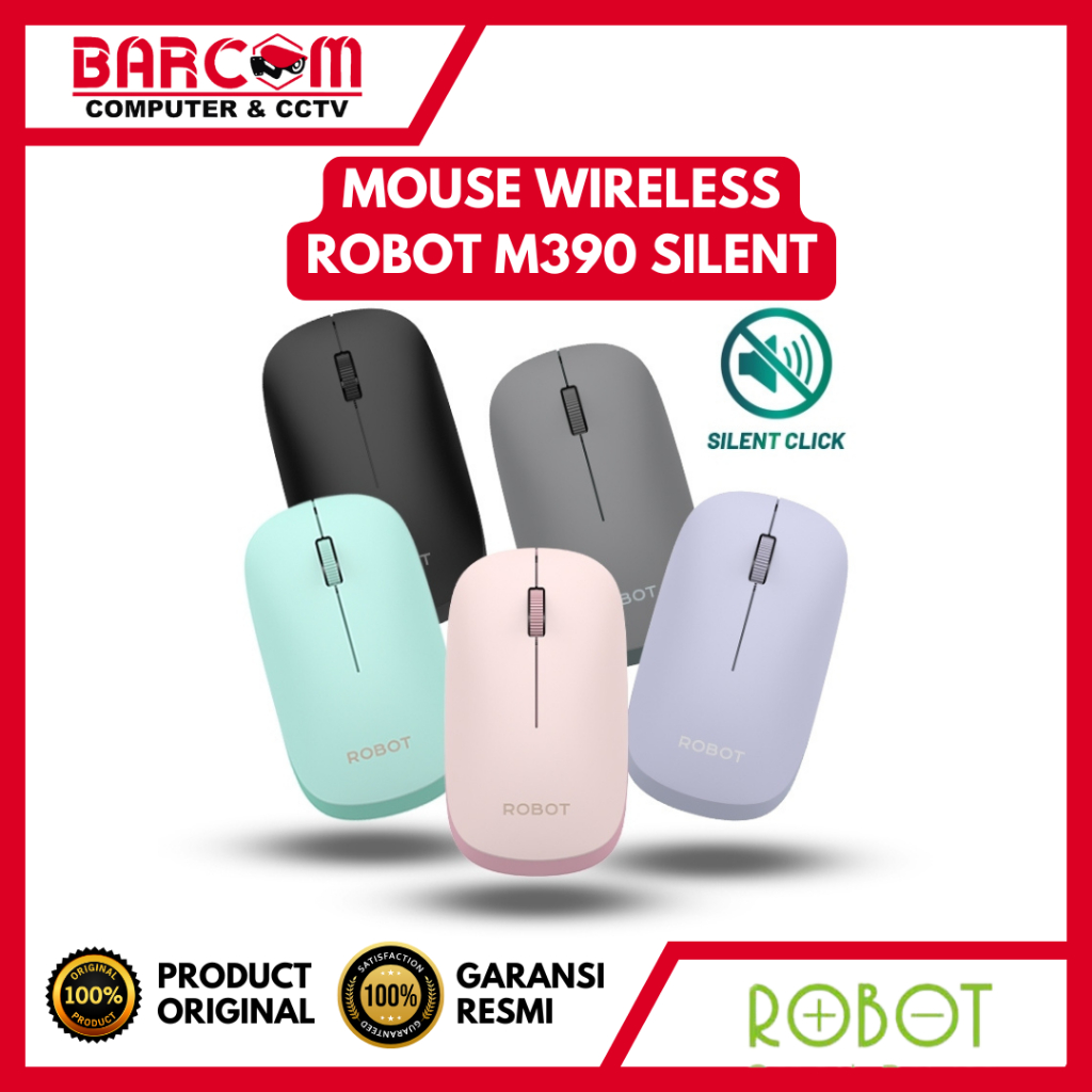 Jual MOUSE WIRELESS ROBOT M390 BLUETOOTH SILENT CLICK - ORIGINAL ROBOT | Shopee Indonesia