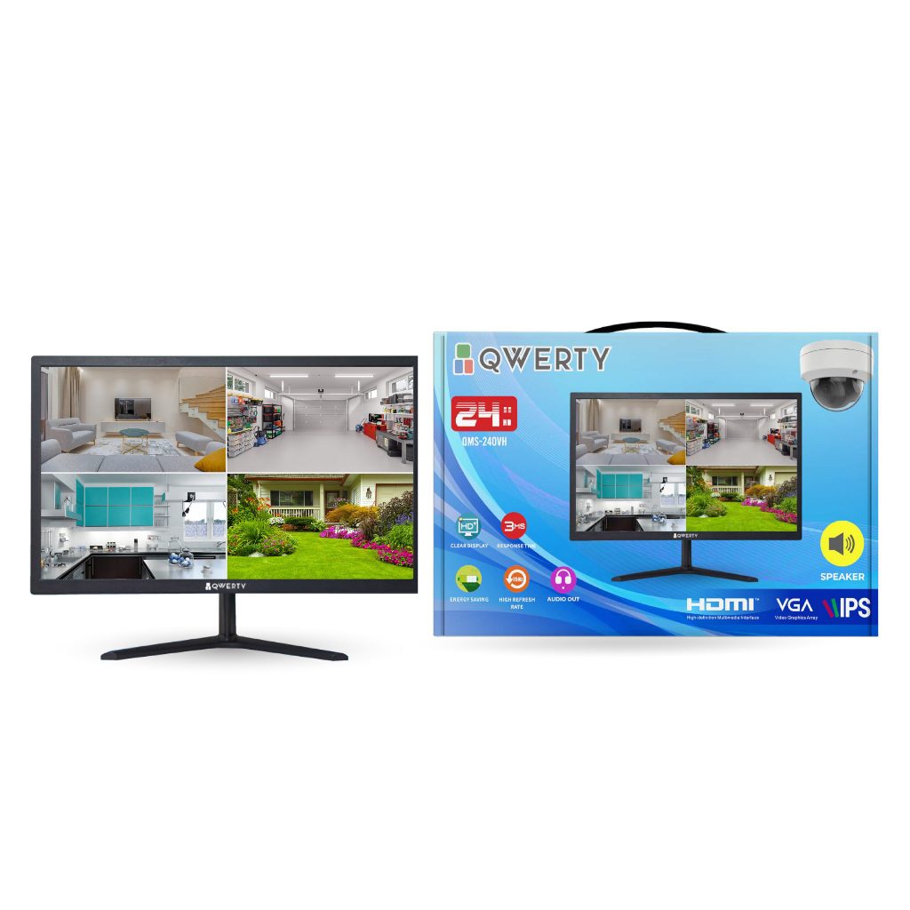 Jual QWERTY MONITOR 24" QMS 240VH + SPEAKER LCD HDMI VGA 3ms DISPLAY ...