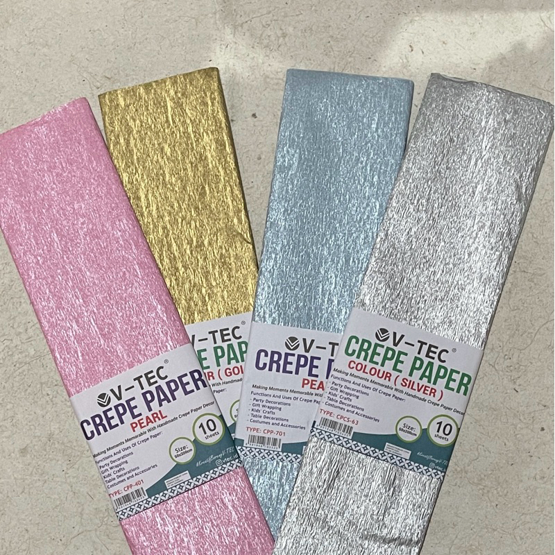 Jual Kertas Krep Crepe Paper Colour/ Pearl 50x200cm) | Shopee Indonesia