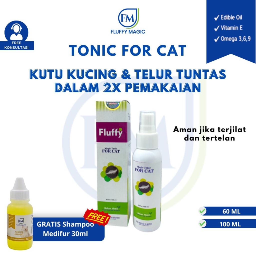 Jual Fluffy Magic Tonic For Cat Obat Kutu Kucing Ampuh Dan Telur Kutu ...
